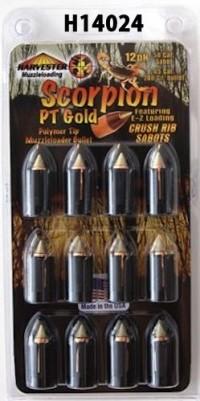 Scorpion PT Gold 50 Caliber Sabots 240 gr 451 Polymer Tip Muzzleloader ...