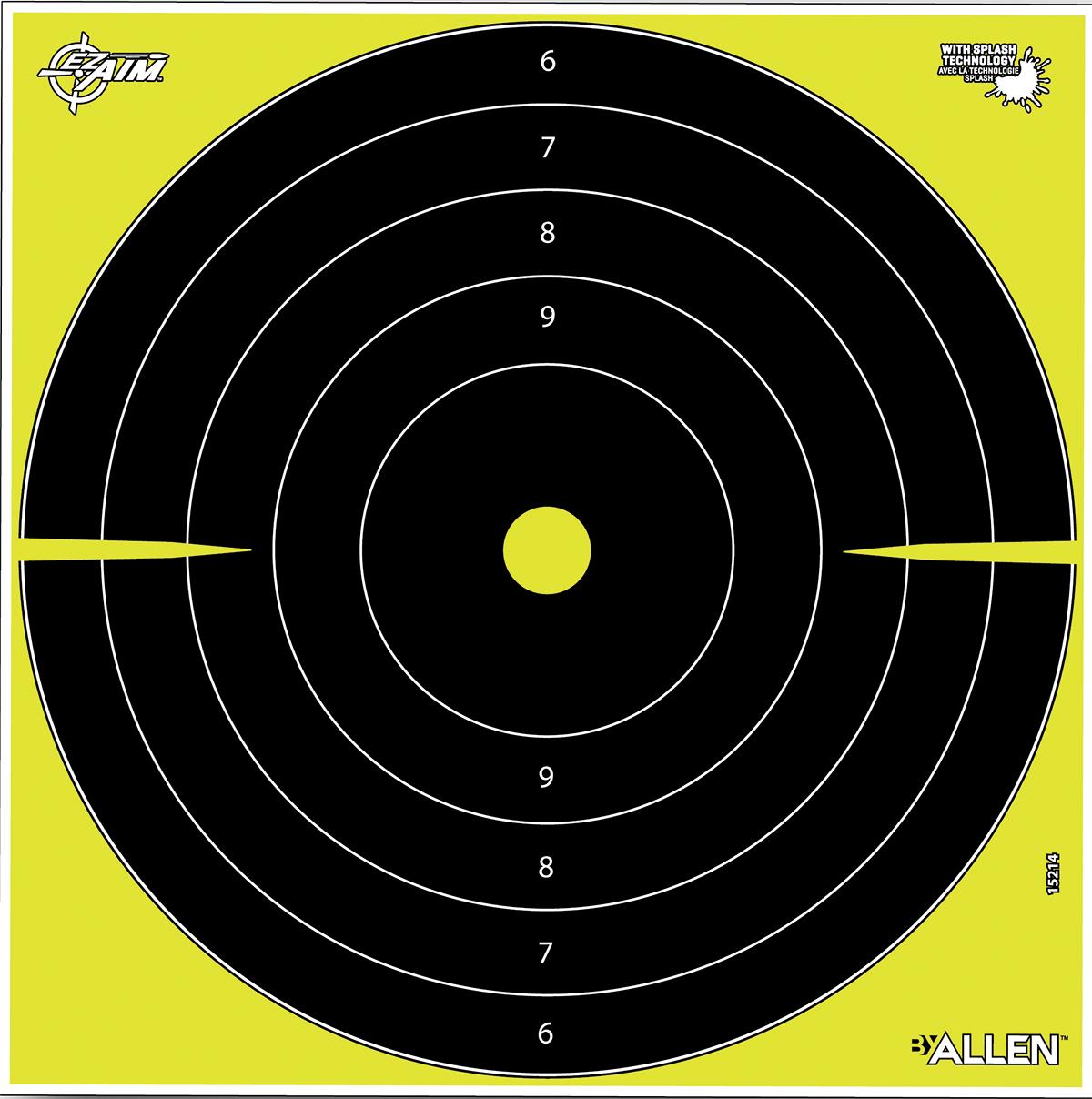 EZ Aim Non-Adhesive Splash Bullseye Paper Target - 12x12 - 12 Pack ...