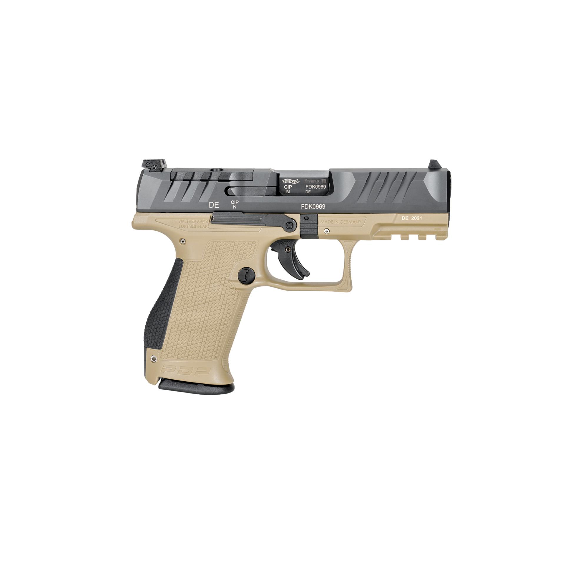 PDP Compact Optic Ready 4" 15 Round 9mm Pistol Black/Tan | The Real Grit