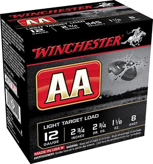 AA Light Target #8 12 Gauge Shotgun Ammo - 25 Round Box | The Real Grit