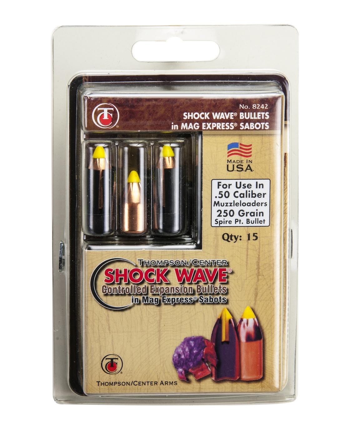 Shockwave Controlled Expansion 250 gr Muzzleloader Bullets with 50 Cal ...