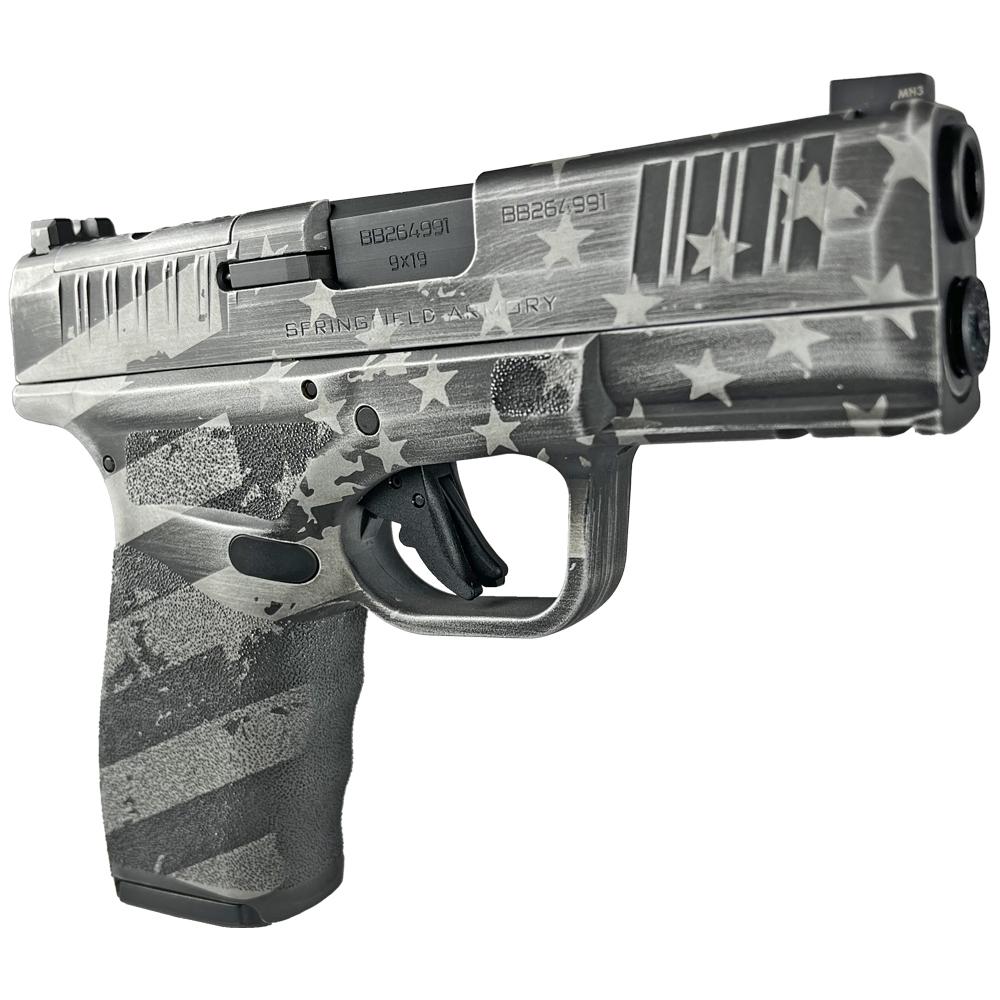 Hellcat Pro OSP 15 Round 9mm Pistol - Distressed Flag White | The Real Grit