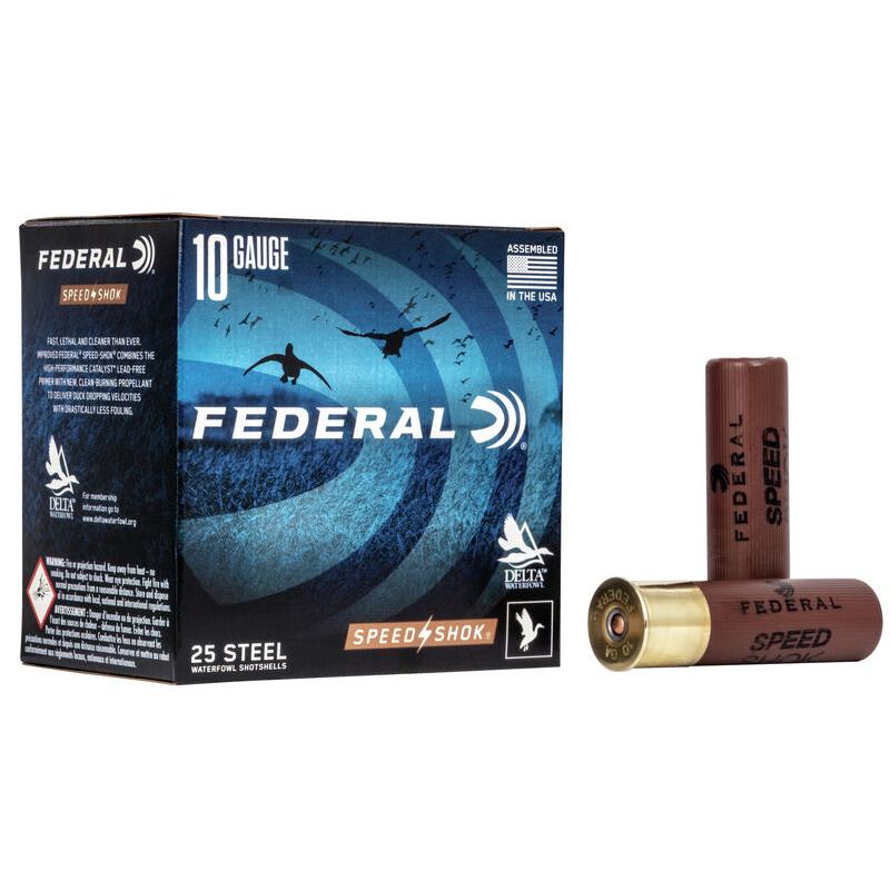 Speed-Shok Waterfowl Steel T-Shot 3-1/2" 10 Gauge Shotgun Ammo - 25 ...