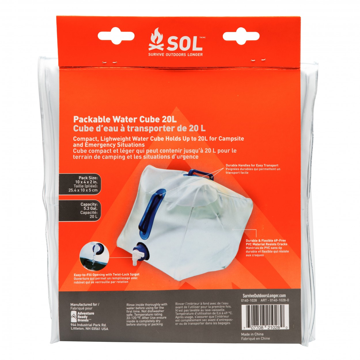 Packable 20L Water Cube | The Real Grit