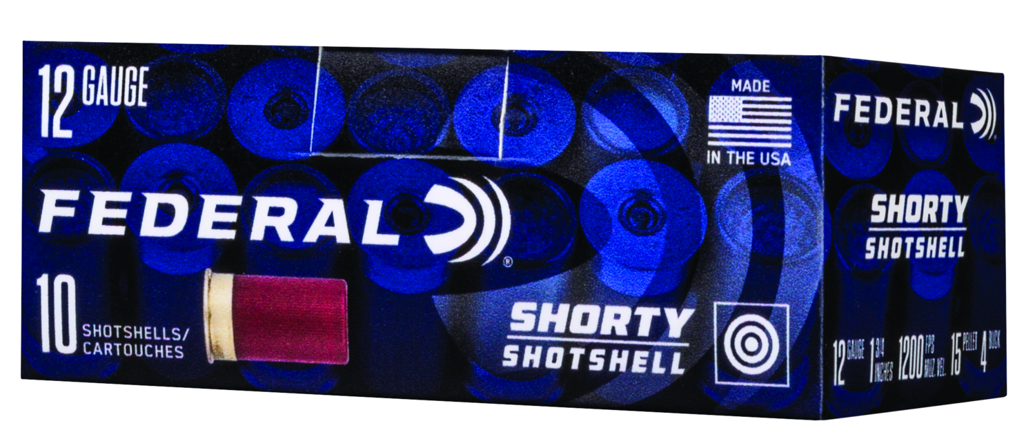 Shorty Mini #4 Buckshot 1-3/4" 12 Gauge Shotgun Ammo - 10 Round Box ...