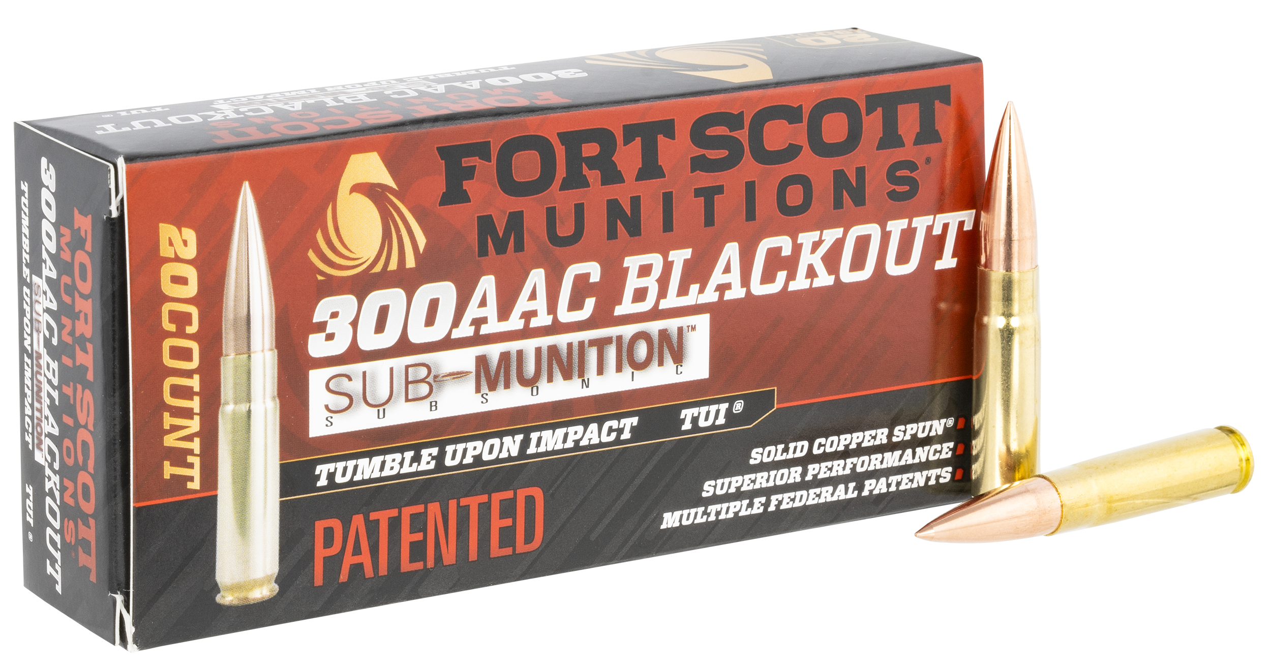 Tumble Upon Impact (TUI) Solid Copper Spun 190 gr 300 AAC Blackout ...