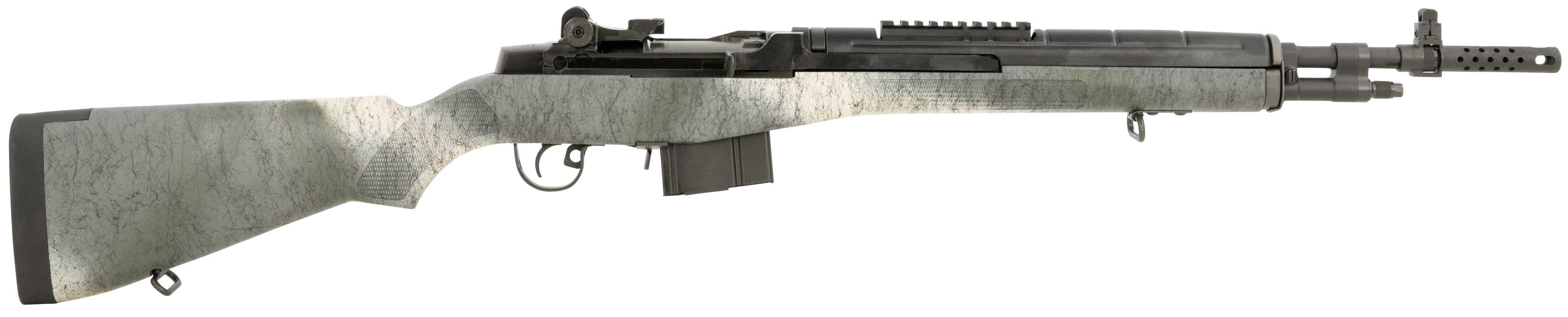M1A Scout Squad 18" 10 Round 308 Winchester Semi Auto Rifle - Black ...