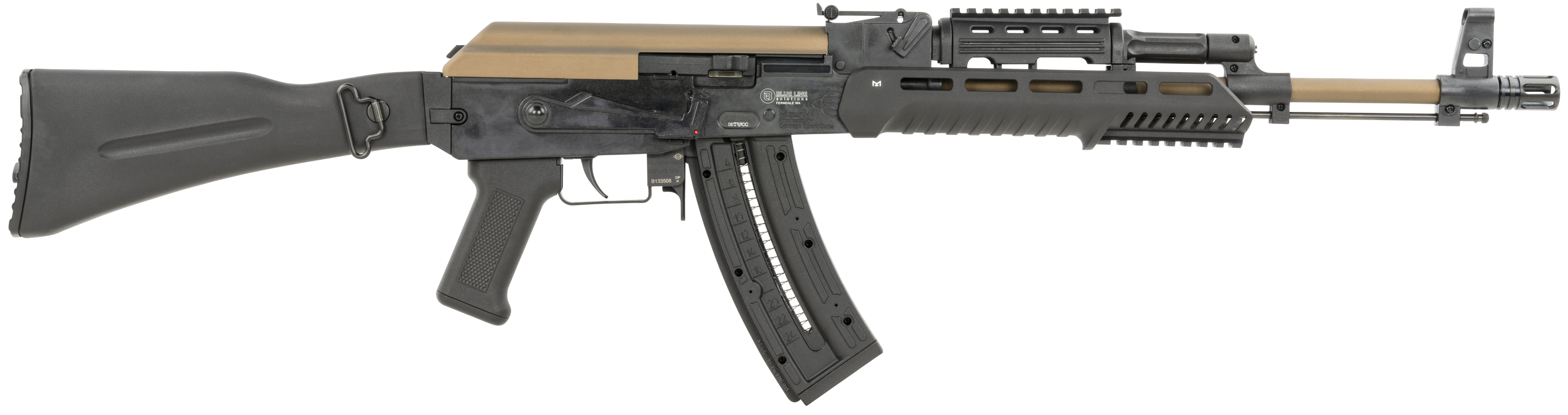 AK-47 16.5" 24 Round 22 Long Rifle Semi Auto Rifle - Bronze Receiver ...