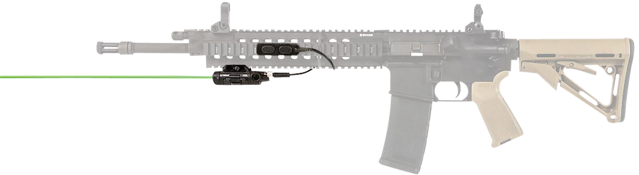 X5L-R5 Picatinny Rail 5mW Green Laser Sight & Tactical Light Combo ...