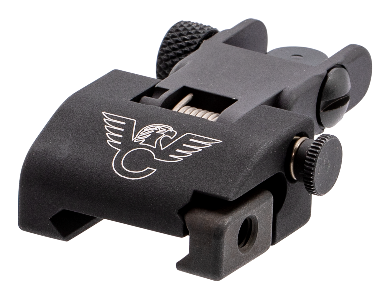 Flip-Up AR-15 Rear Rifle Sight - Black | The Real Grit