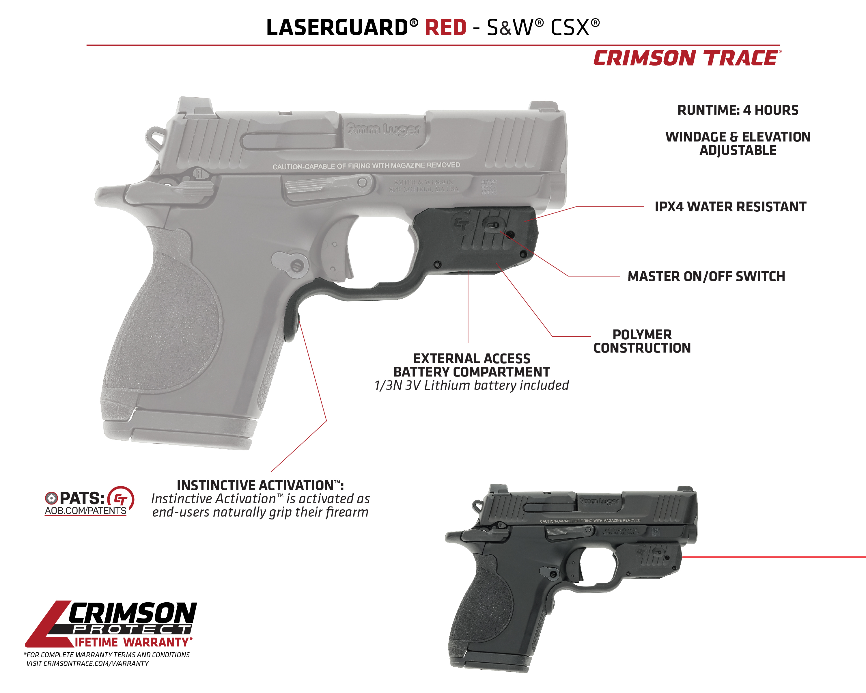 Laserguard CSX Red Laser Sight | The Real Grit