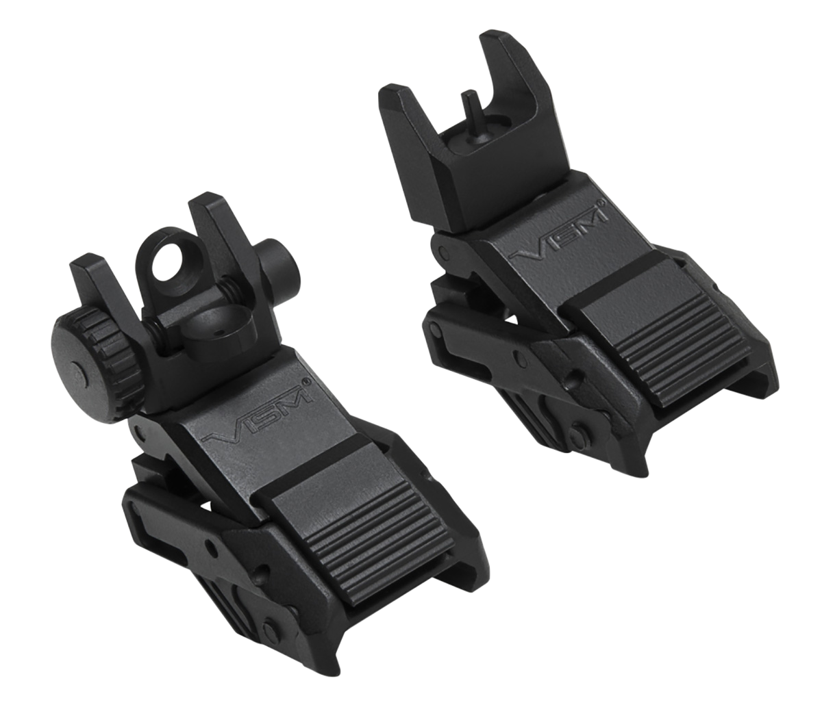 Pro Series Flip Up Front & Rear AR-15 Rifle Sight Set | The Real Grit