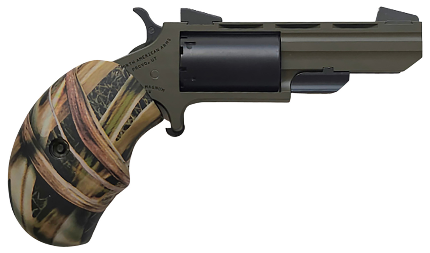 Huntsman 2" 5 Round 22 Magnum Revolver - OD Green/Camo | The Real Grit