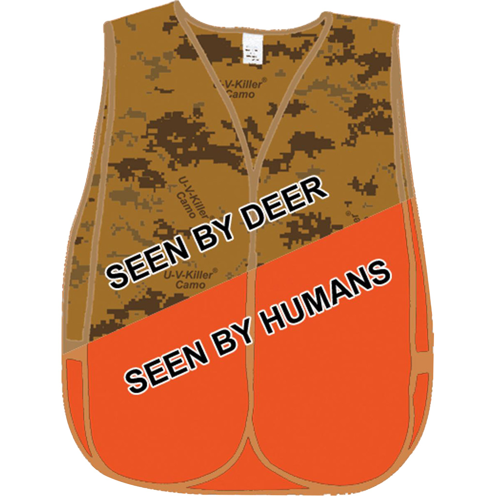 U-V Killer Camo/Blaze Orange Hunting Vest | The Real Grit