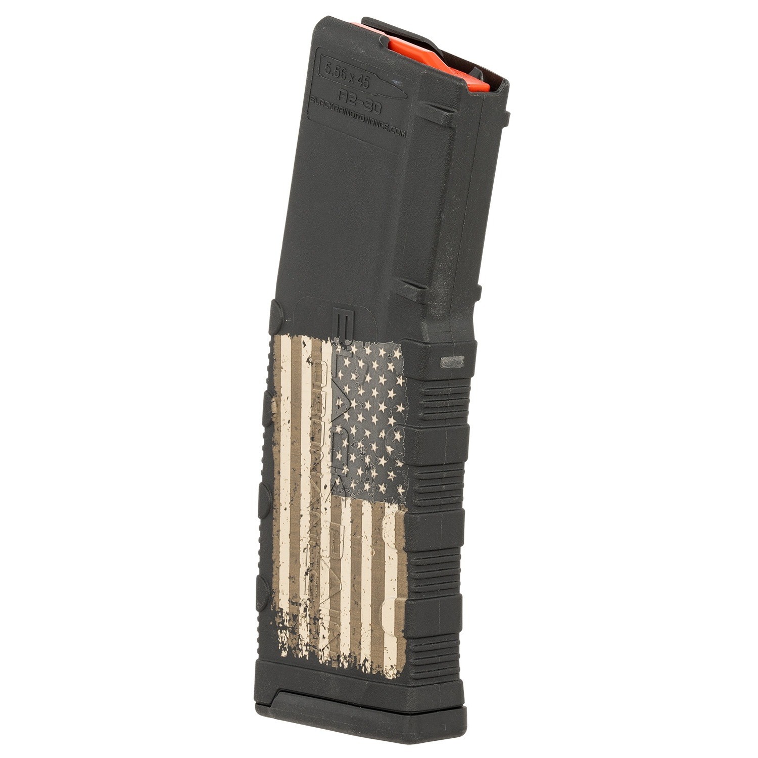 AR-15 30 Round American Flag Engraved Magazine - Black | The Real Grit