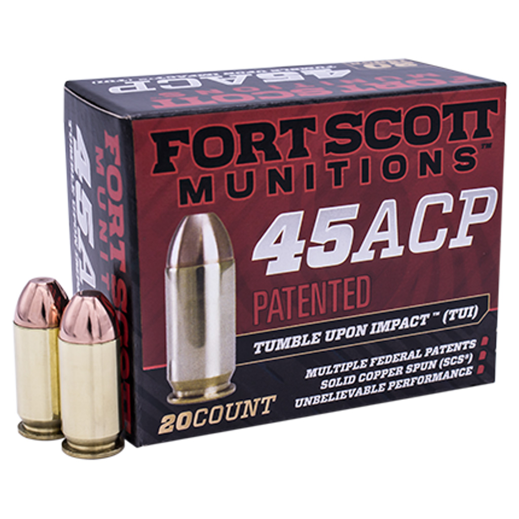 TUI Solid Copper Spun 180 gr 45 ACP Handgun Ammo - 20 Round Box | The ...
