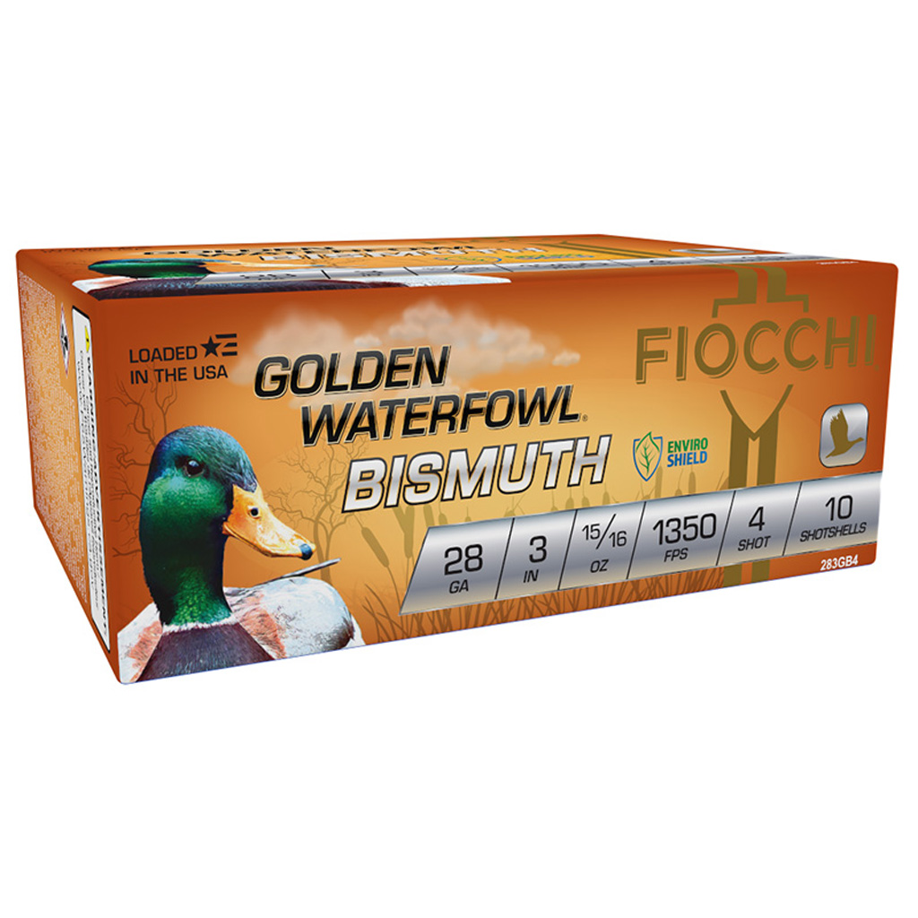 Golden Waterfowl Bismuth #4 3" 1350 fps 28 Gauge Shotgun Ammo - 10 ...