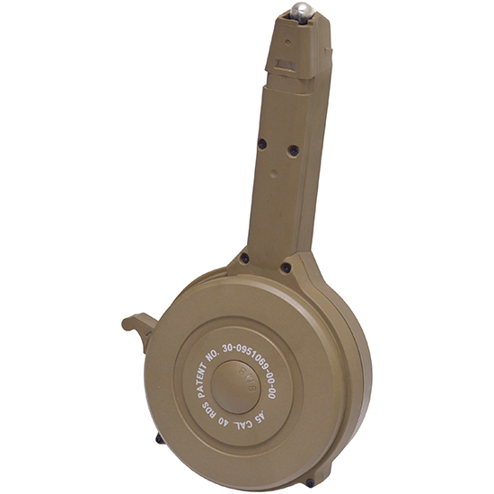 Glock 40 Round 45 ACP Drum Magazine - Tan | The Real Grit