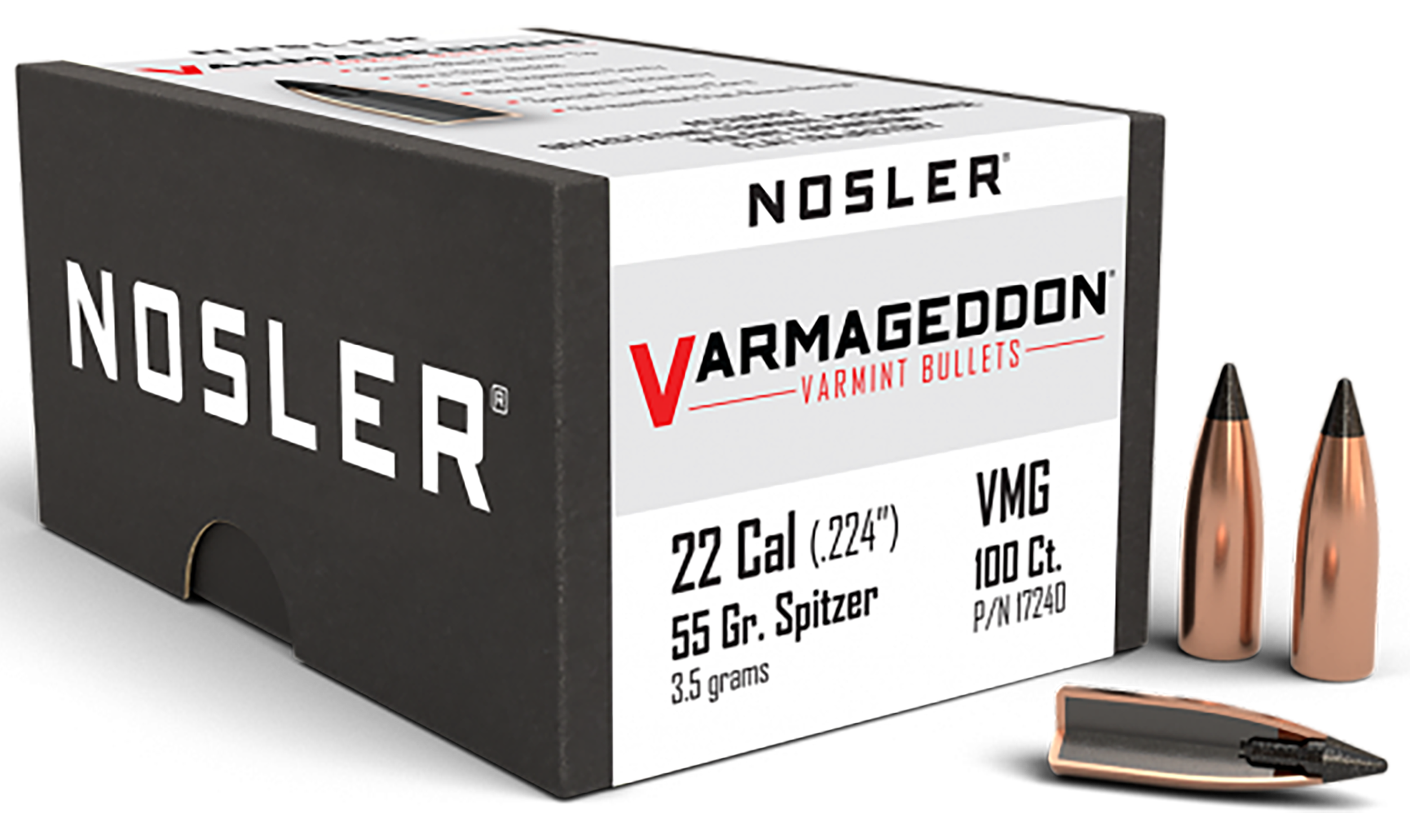 Varmageddon Flat Base Tipped 55 gr 22 Caliber Reloading Bullets - 100 ...