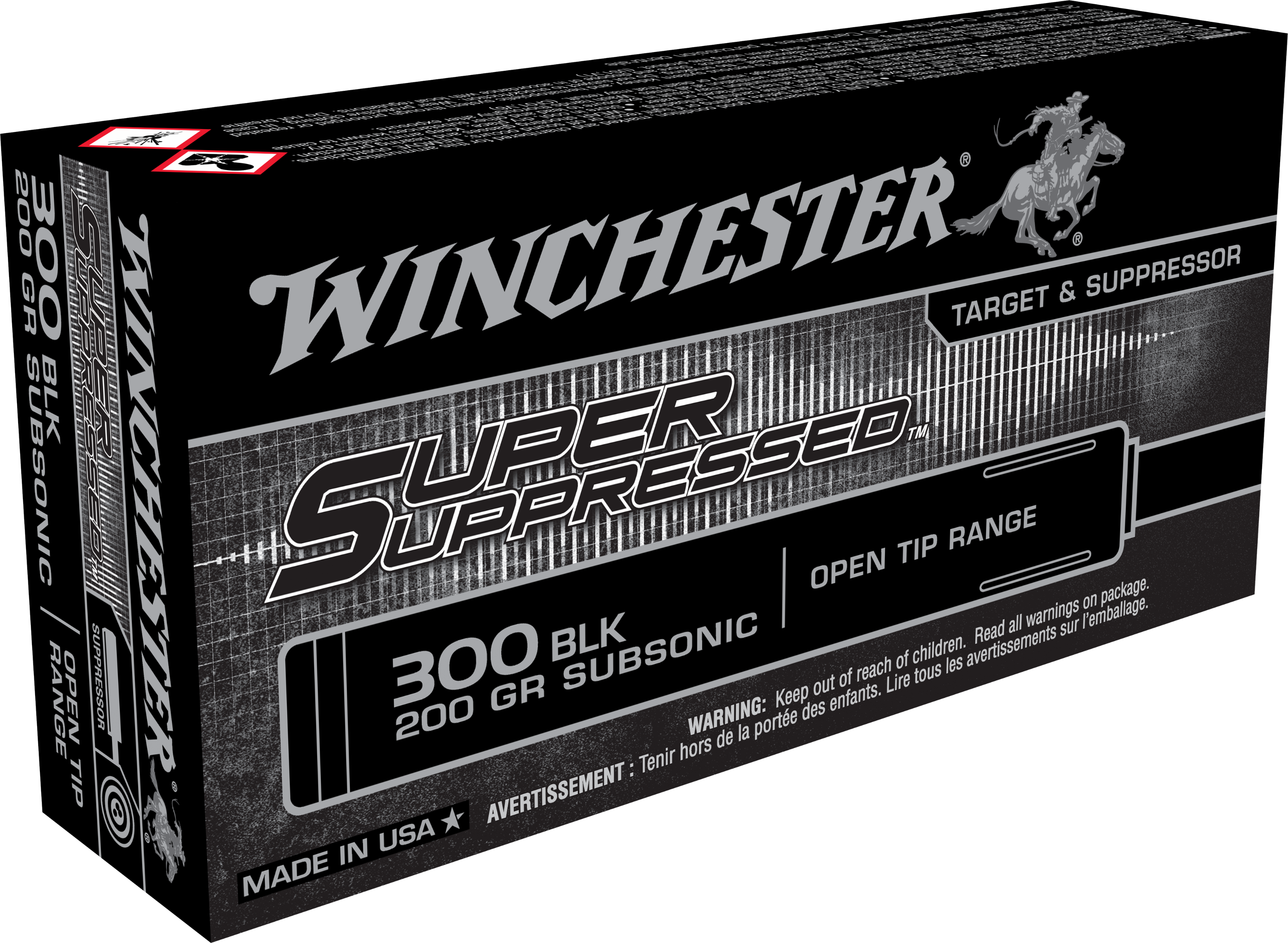 Super Suppressed Open Tip Range 200 gr 300 AAC Blackout Rifle Ammo - 20 ...