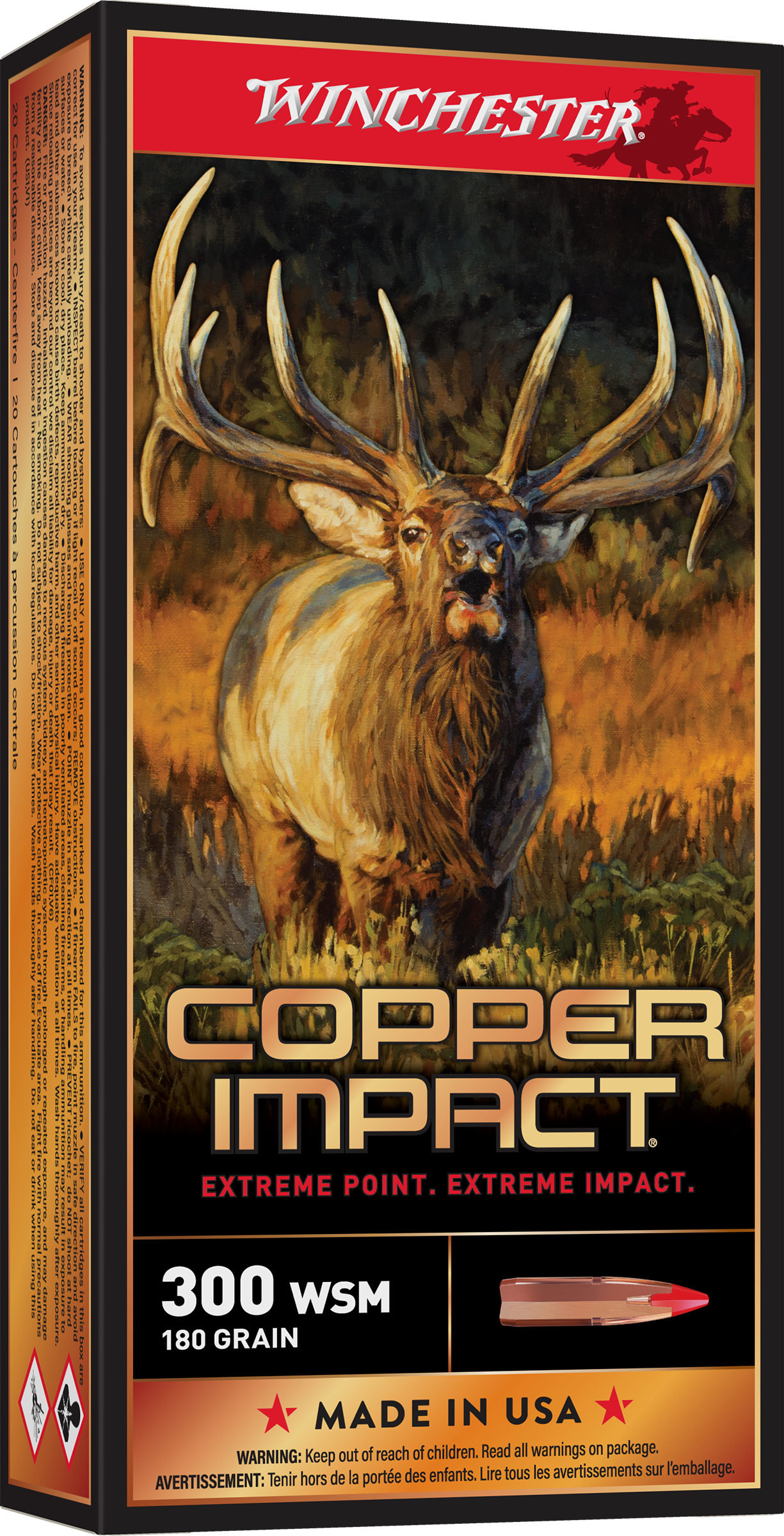 Copper Impact Extreme Point Lead Free 180 gr 300 WSM Rifle Ammo - 20 ...