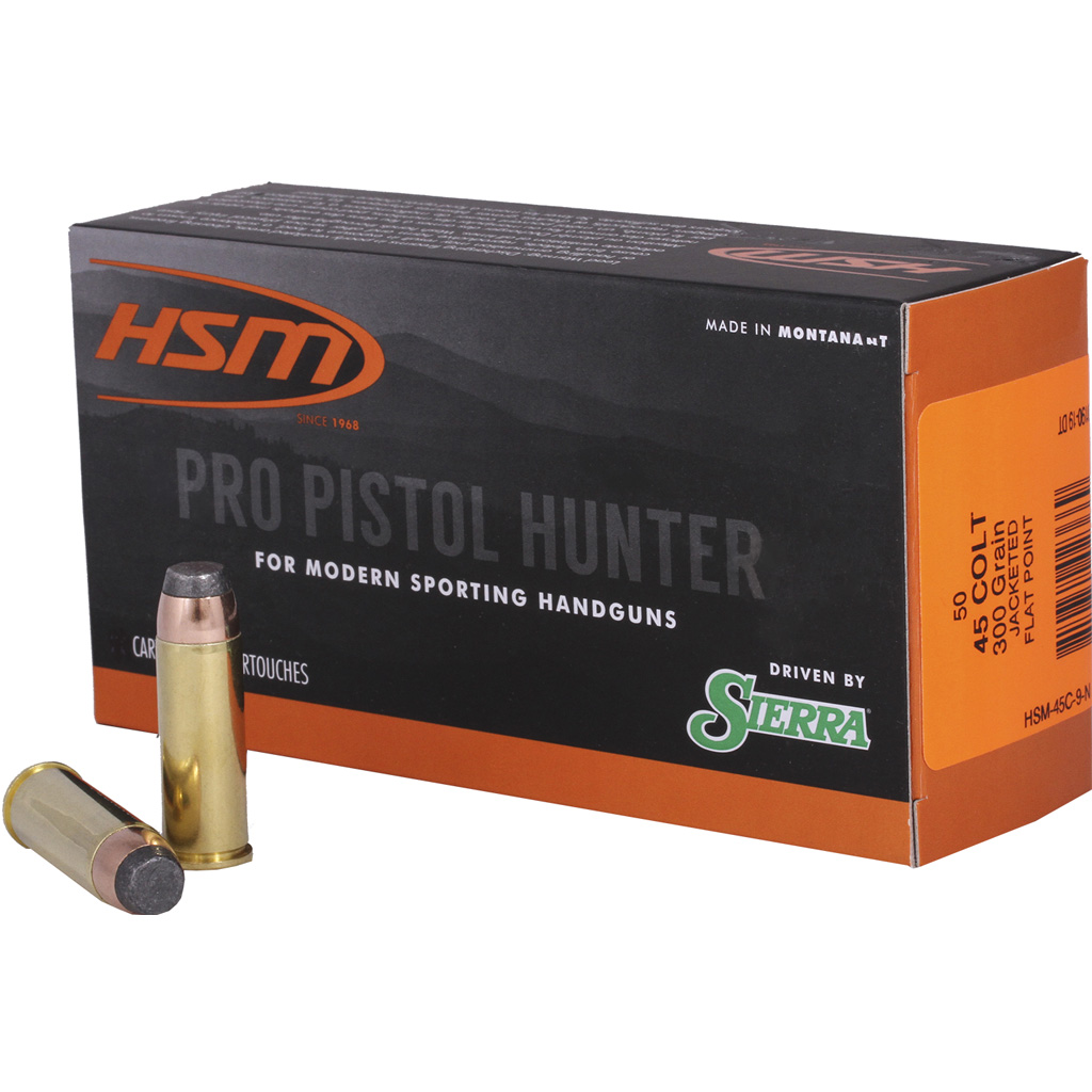Pro Pistol Hunter Jacketed Soft Point 300 gr 45 Colt Handgun Ammo - 50 ...