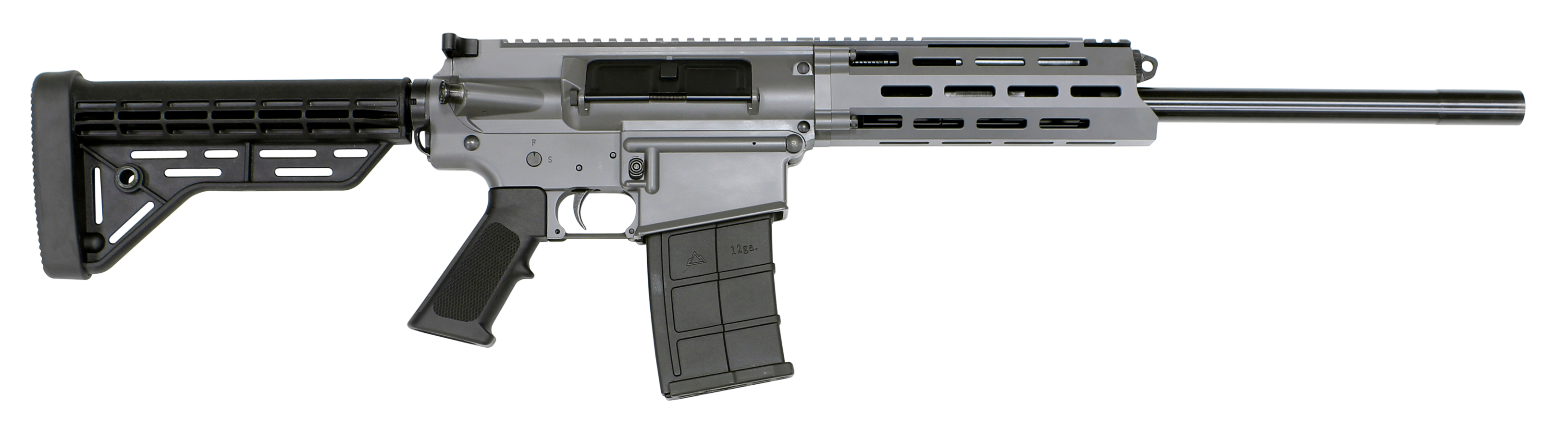 M12AR 18.70" 5 Round 12 Gauge Semi Auto Shotgun - Gray | The Real Grit