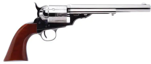 1872 Open Top Army 7.50" 6 Round 45 Colt Revolver - Nickel | The Real Grit