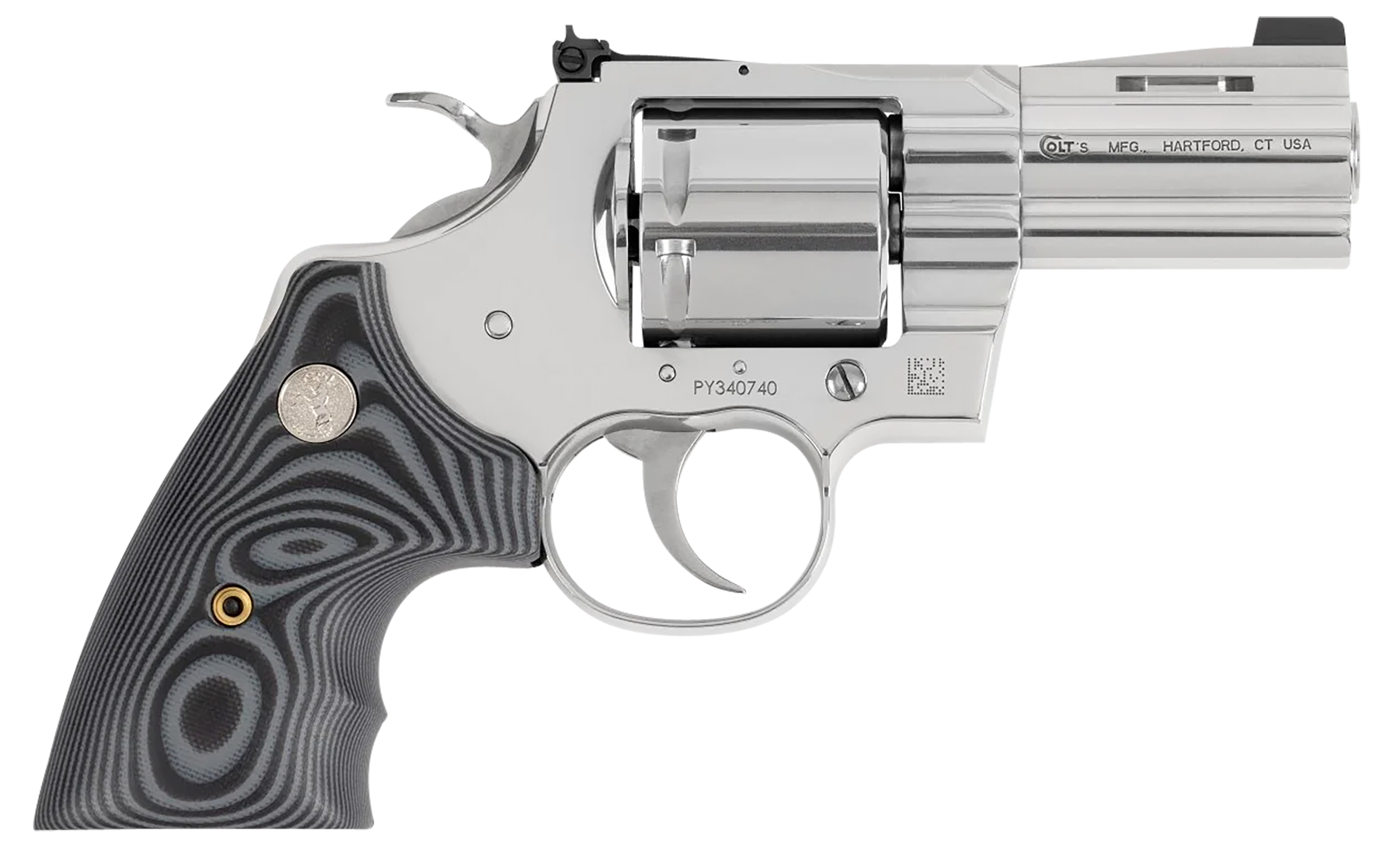 Python Combat Elite 3" 6 Round 357 Magnum Revolver - Stainless | The ...