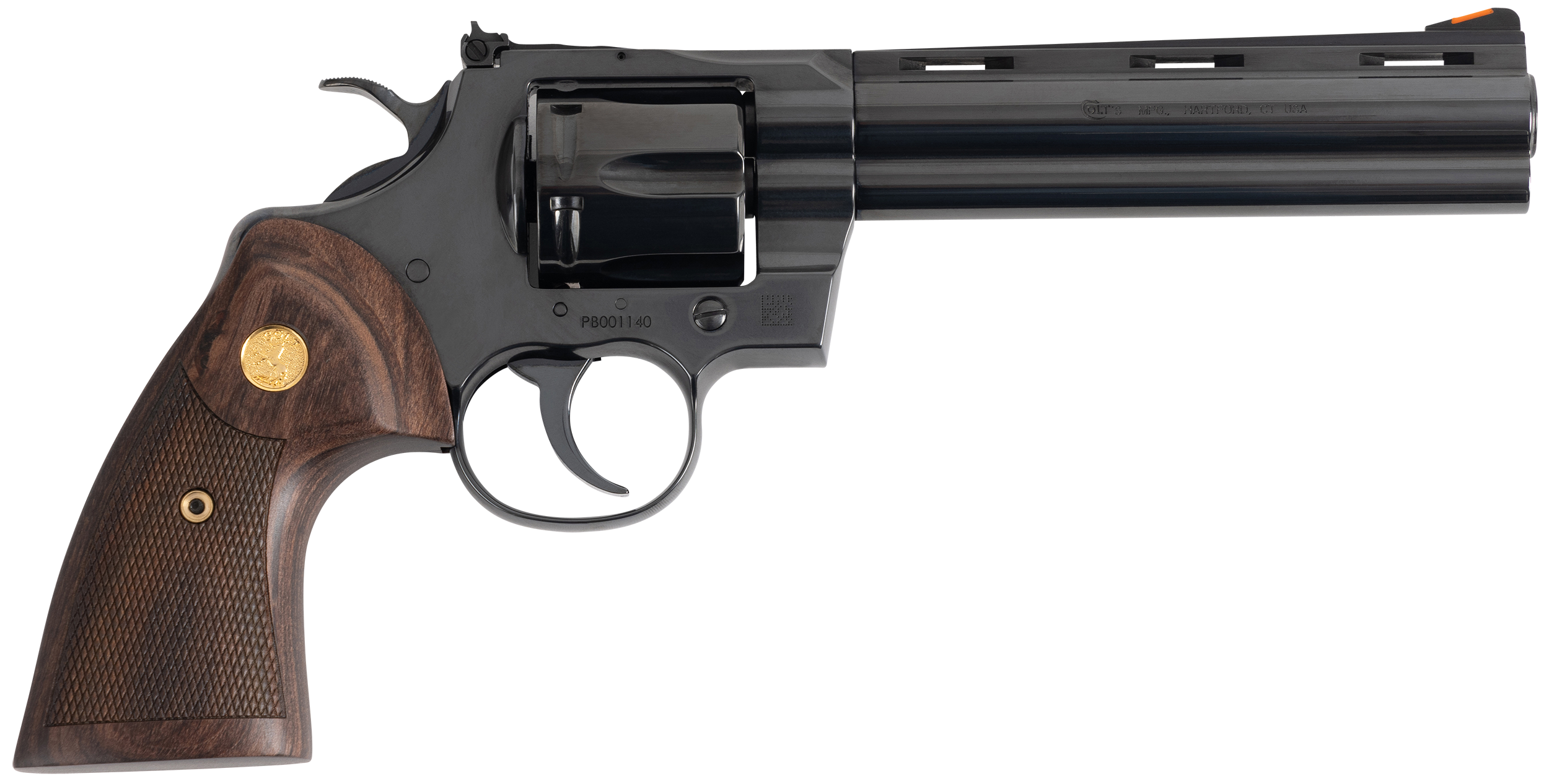 Python Target 6" 6 Round 357 Magnum Revolver - Black | The Real Grit