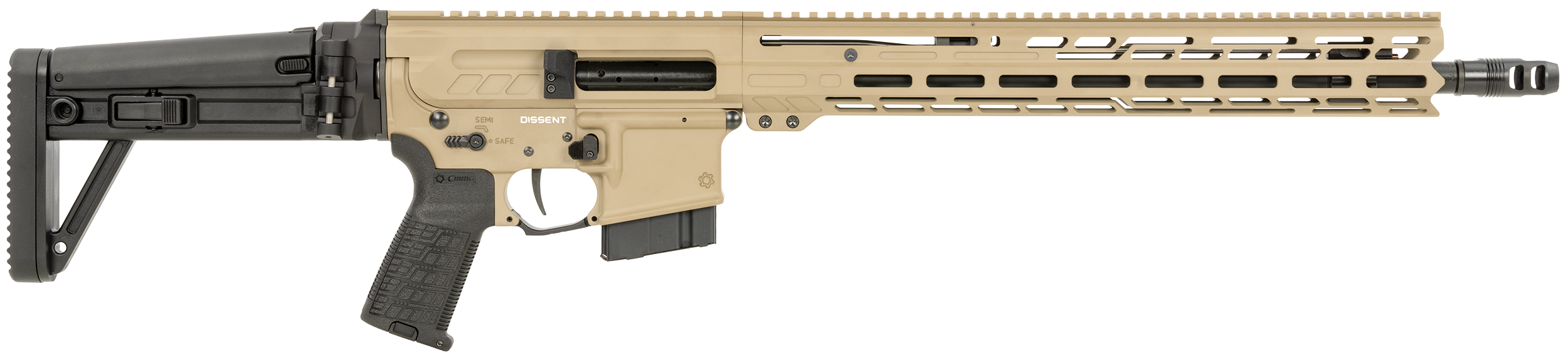 Dissent MK4 16.1" 10 Round 6mm ARC AR Style Semi Auto Rifle - Coyote ...