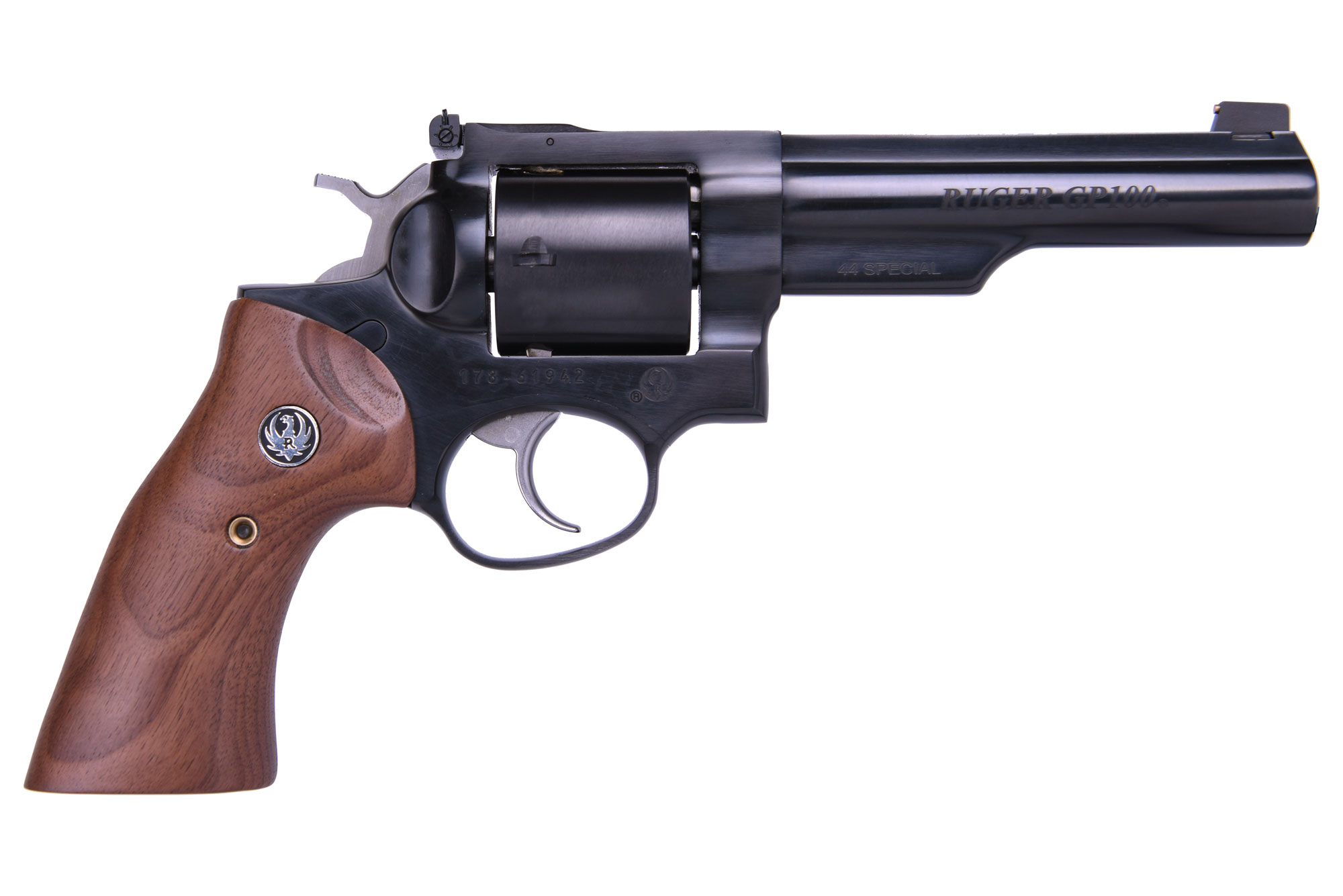 GP100 Half Lug 5" 5 Round 44 Special Revolver - Blued | The Real Grit