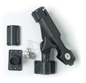 Impact-Resistant Adjustable Boat Rod Holder with 3 Adaptors - Black ...
