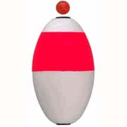 Oval 2.50" Slip Float with Bead - 25 Pack - Red/White | The Real Grit