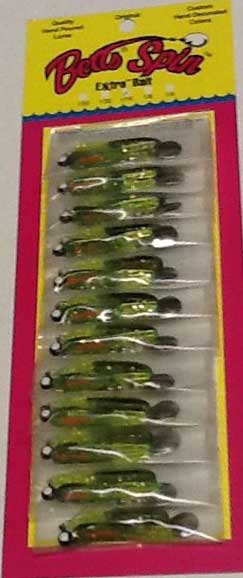 Spin 1/32 Ounce Split Tail Lure - 12 Pack - Chartreuse/Craw Glitter ...