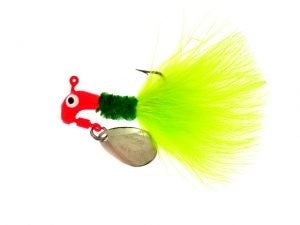 Road Runner 1/8 Ounce Marabou Jig - 12 Pack - Red/Green/Chartreuse ...