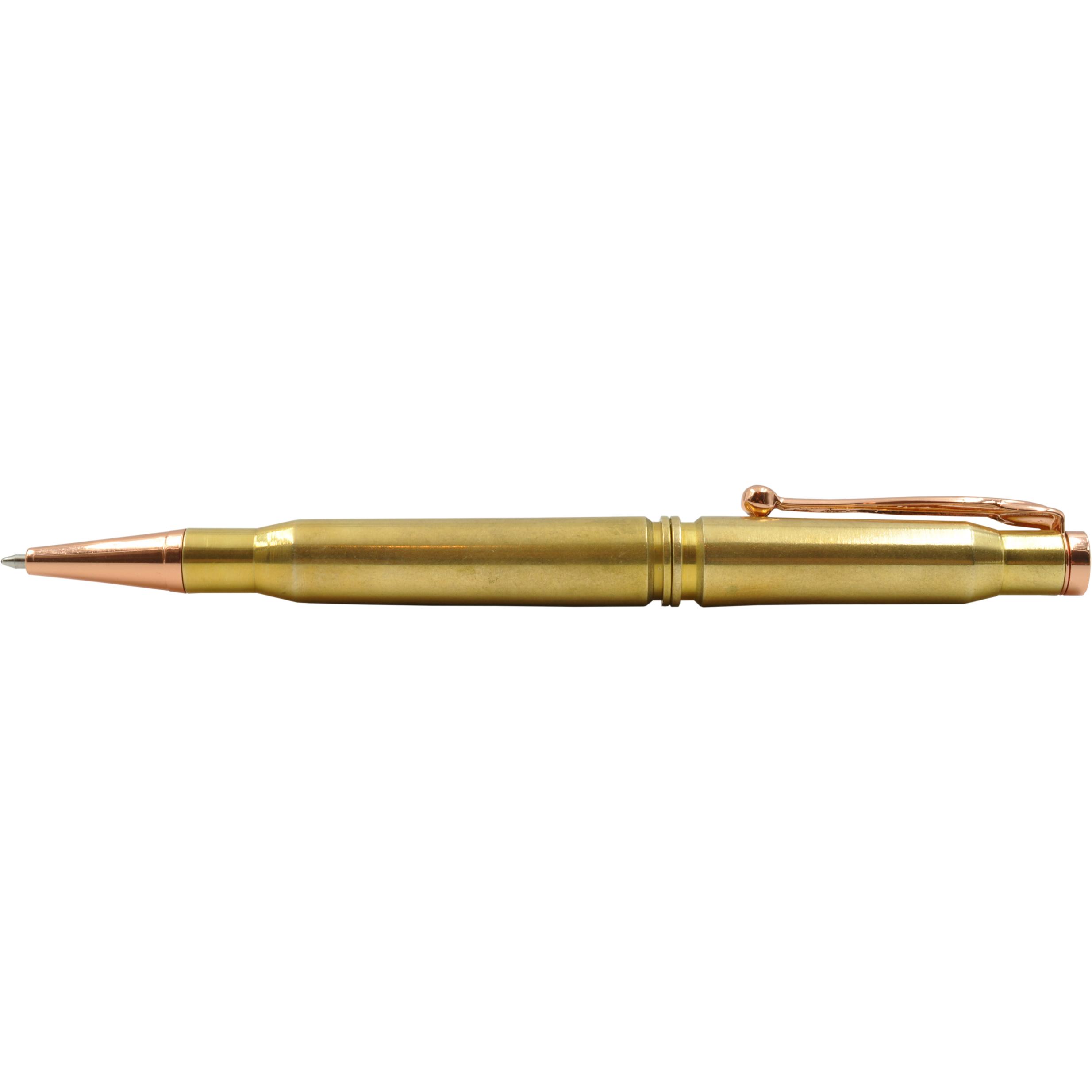 Bullet Twist-Open Ball Point Pen - Gold Finish | The Real Grit