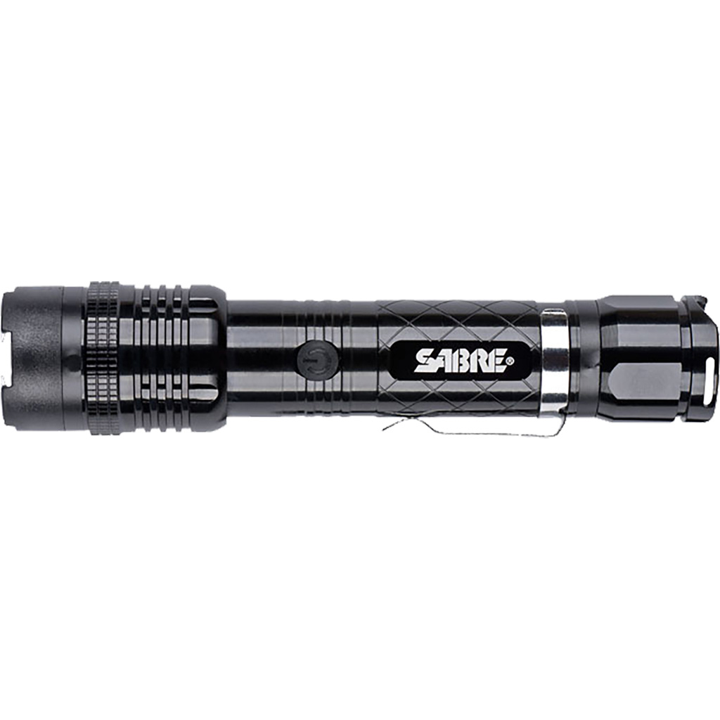 Tactical 1.139 uC Stun Gun with LED Flashlight - Black | The Real Grit