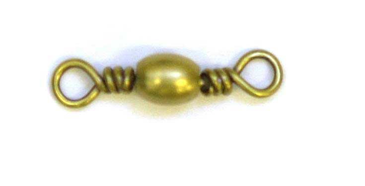 Brass Size 2/0 Barrel Swivel - 12 Pack | The Real Grit