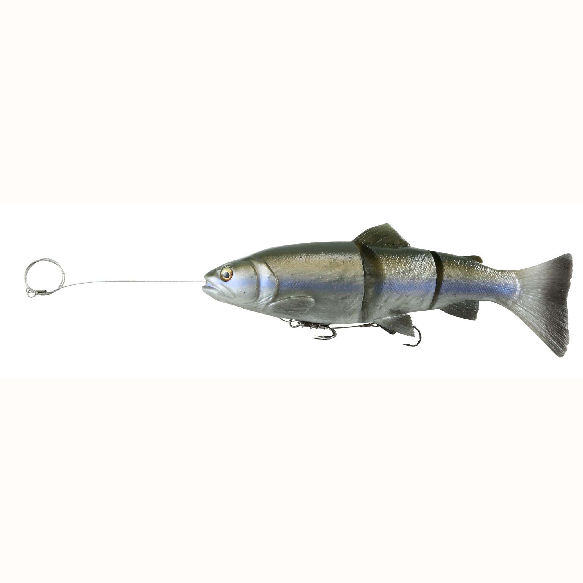 Hitch 10.75 Ounce 12 Inch Pre Rigged Line Thru Swimbait - Silver | The ...