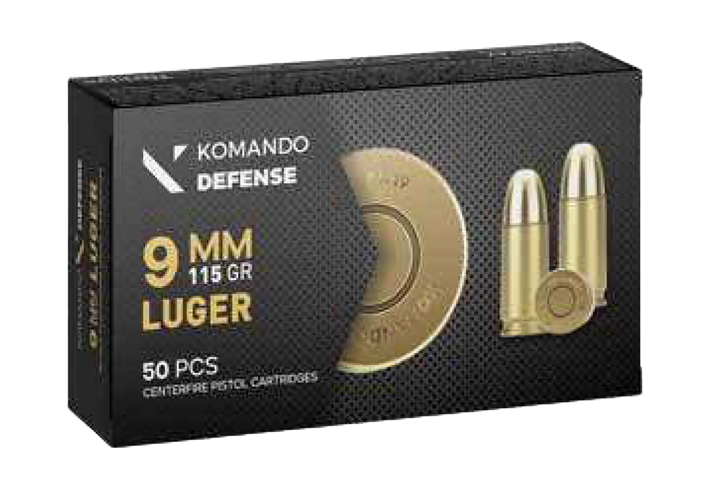 Brass Full Metal Jacket 115 gr 9mm Handgun Ammo - 50 Round Box | The ...