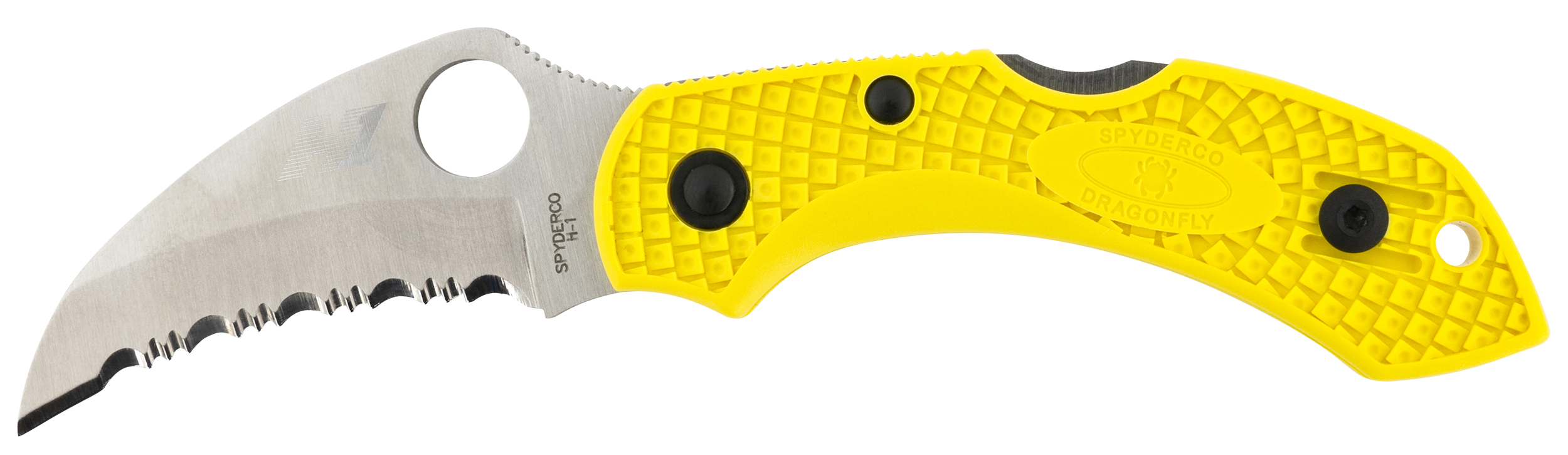 Dragonfly 2 Salt 2.30" Hawkbill Serrated Folding Knife - Yellow | The ...