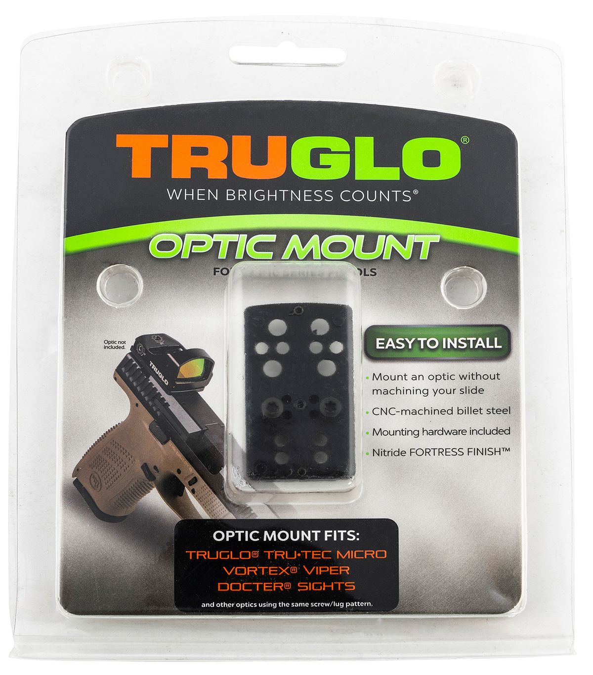 Trijicon RMR Red Dot Handgun Sight Mount for CZ P10 - Black | The Real Grit