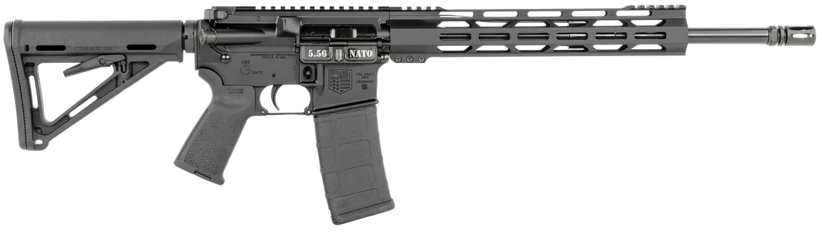 DB15-12 Carbine 16" 30 Round 5.56x45mm NATO AR15 Semi Auto Rifle - Black | The Real Grit