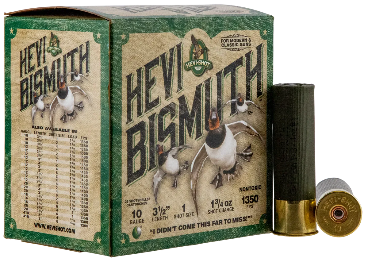 HEVI-Bismuth Waterfowl #2 3-1/2" 1-3/4 oz 10 Gauge Shotgun Ammo - 25 ...